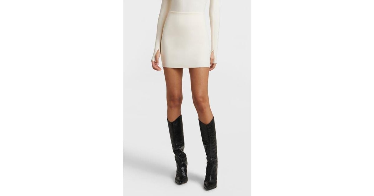 Commando Neoprene Micromini Skirt With Shorts Liner in White | Lyst