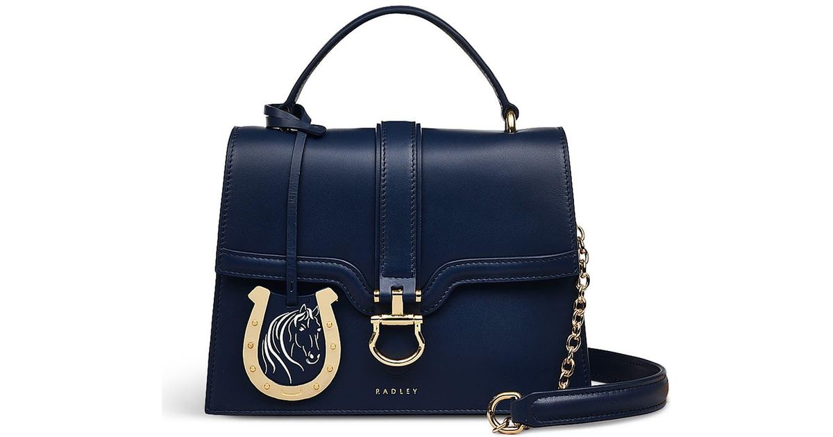 Radley Kentucky Derby Ss25 Flapover Satchel Bag in Blue | Lyst