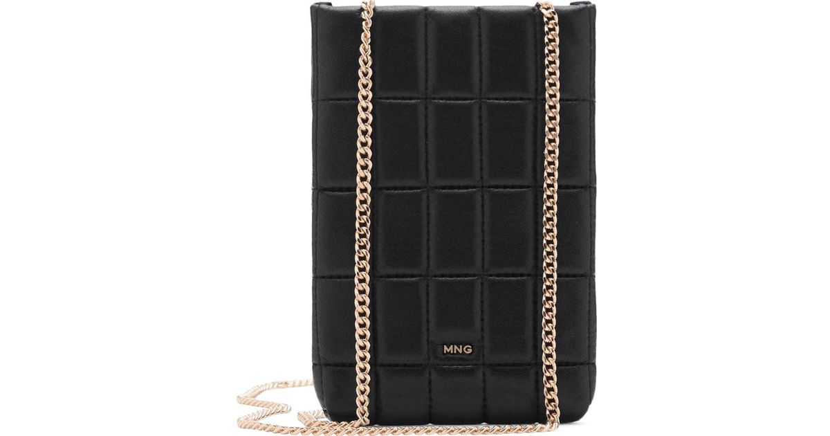 Mango Quilted Faux Leather Case in Black | Lyst