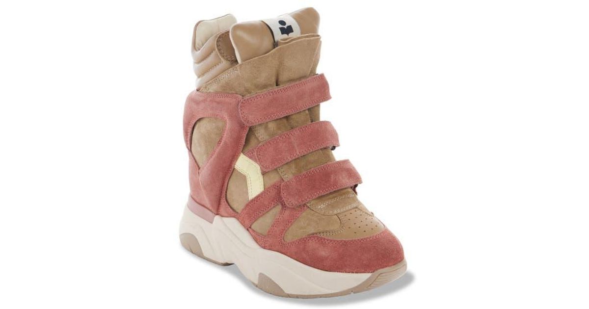 Isabel Marant Balskee Wedge Sneaker in Pink | Lyst