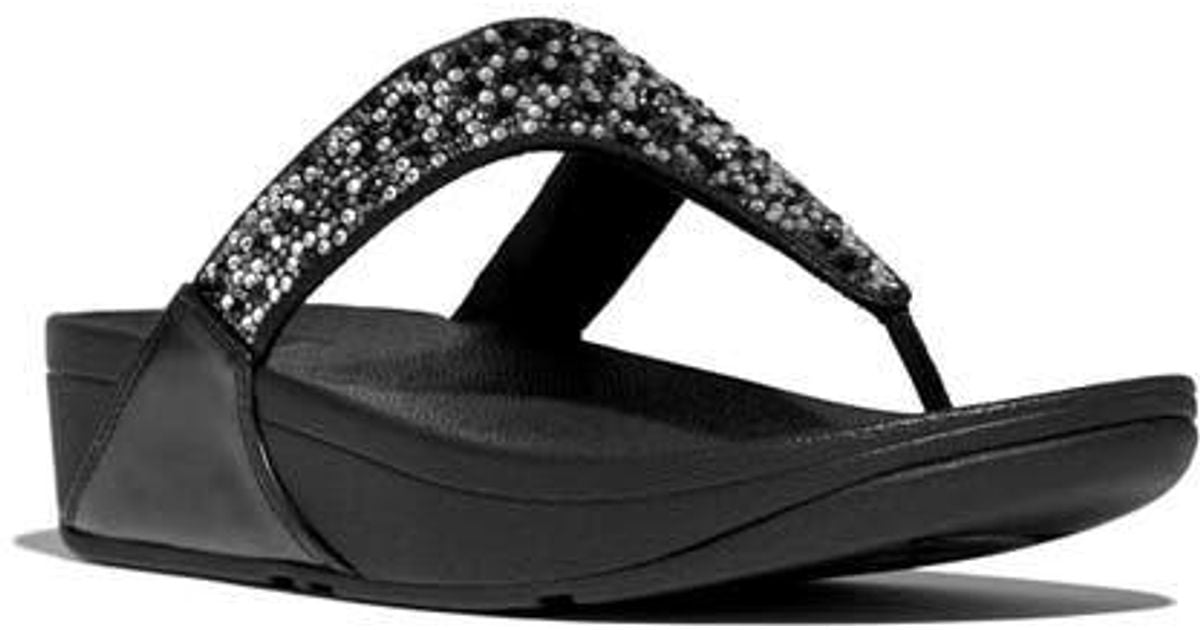 Fitflop Lulu Flip Flop in Black | Lyst