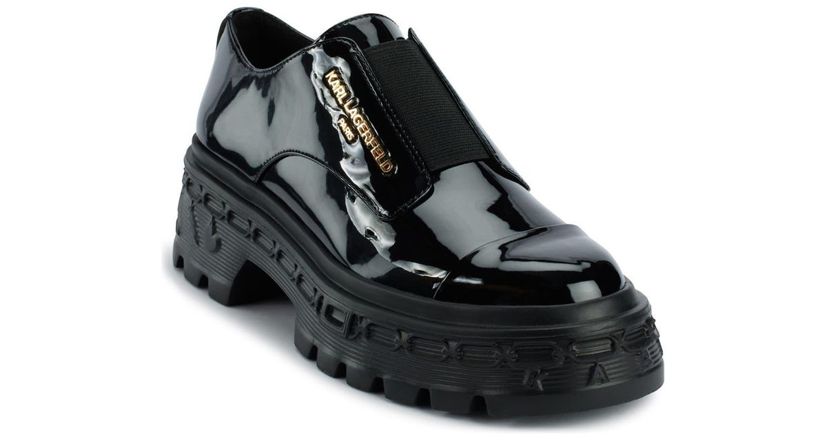 Karl Lagerfeld Lakely Lug Sole Loafer in Black | Lyst
