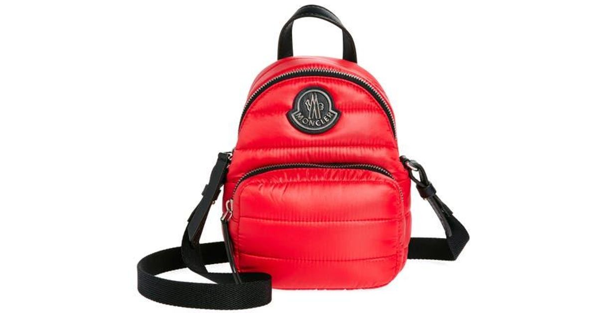 Moncler Small Kilia Nylon Puffer Backpack in Red | Lyst