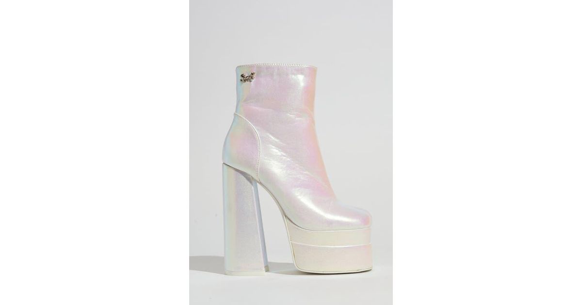 SPARKL Felicity Mini Boot in White | Lyst