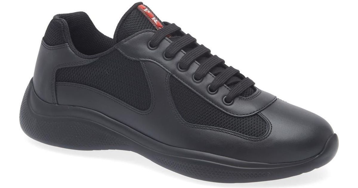 Prada America's Cup Soft Bike Low Top Sneaker in Blue for Men | Lyst