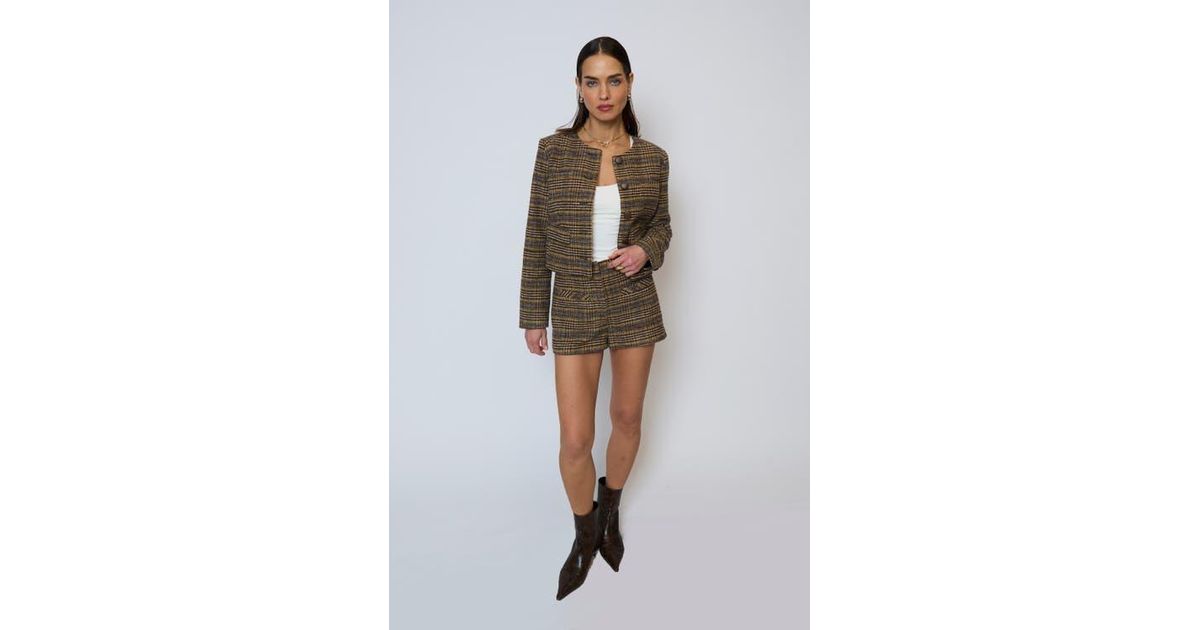 Central Park West Billie Jewel Neck Jacket | Lyst