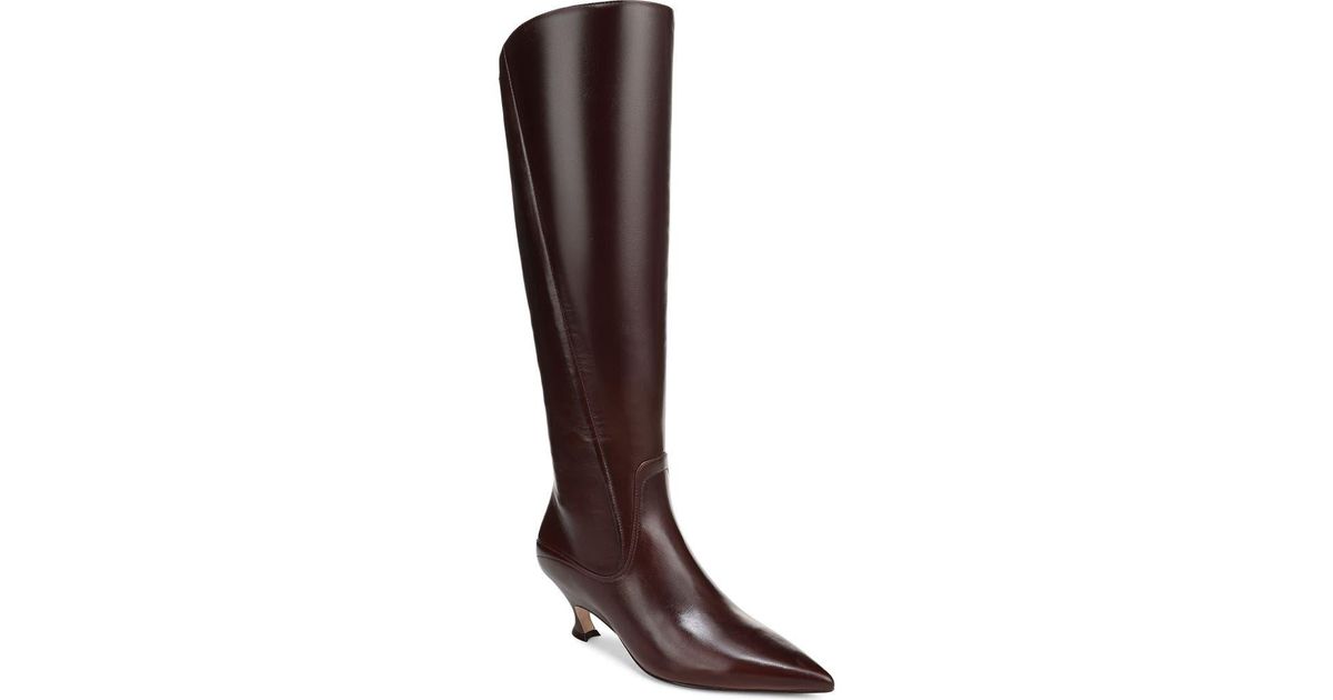 27 EDIT Naturalizer Pepper Kitten Heel Knee High Boot in Brown | Lyst