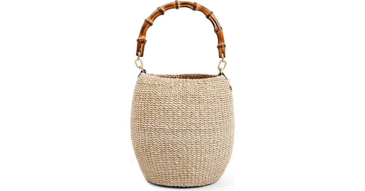 Clare V. Pot De Miel Top Handle Bag in Natural | Lyst