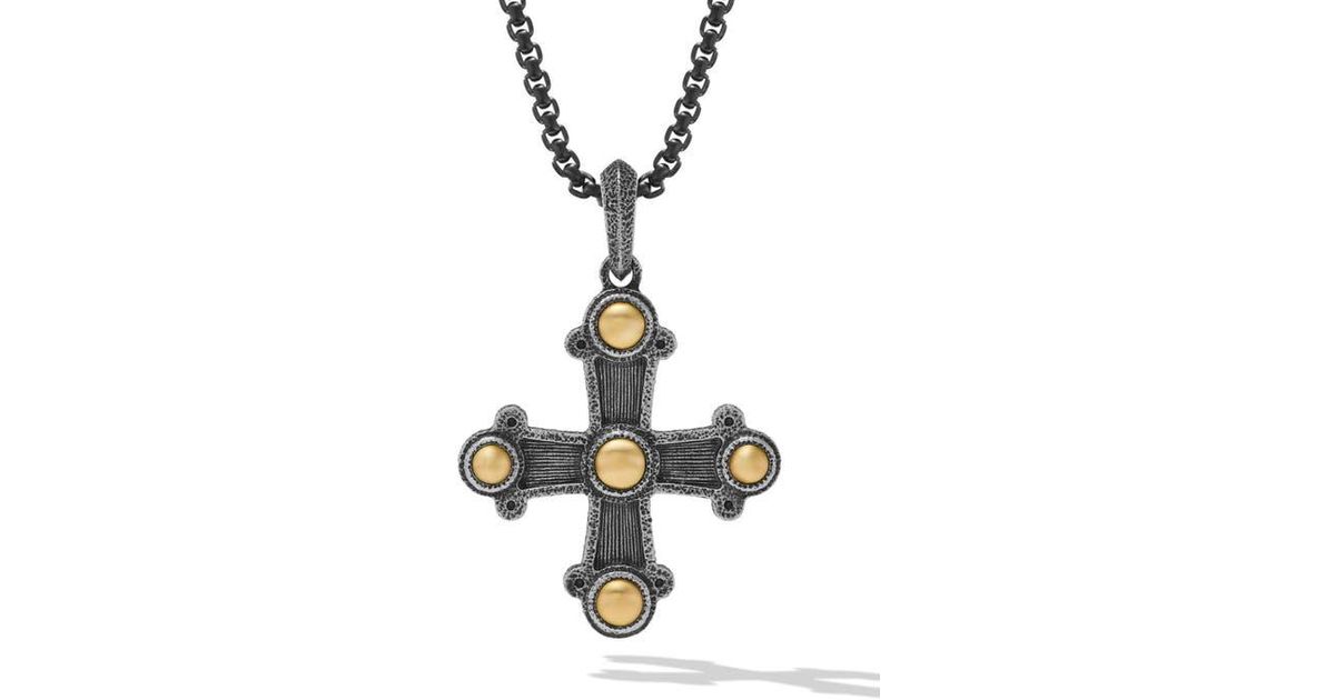 David Yurman Shipwreck Cross Amulet in Metallic | Lyst