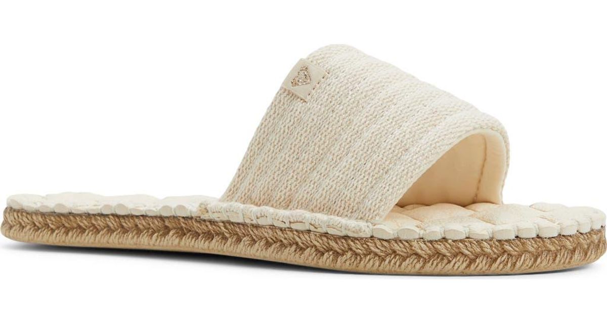 Roxy Shoresoft Slide in White | Lyst