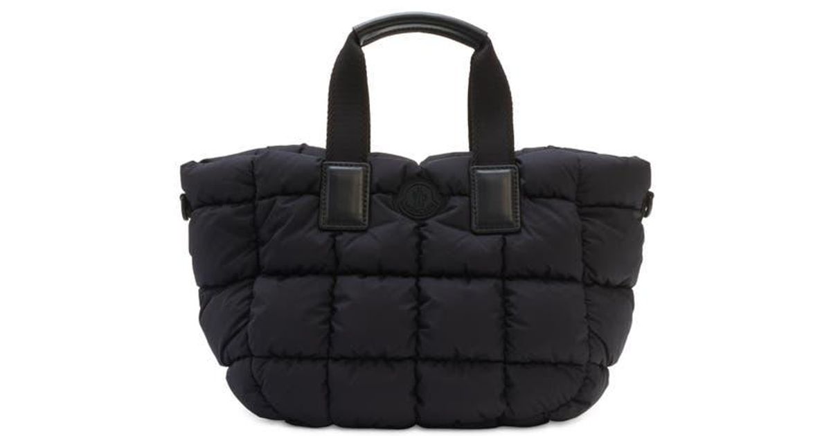 Moncler Mini Caradoc Puffer Tote in Black | Lyst