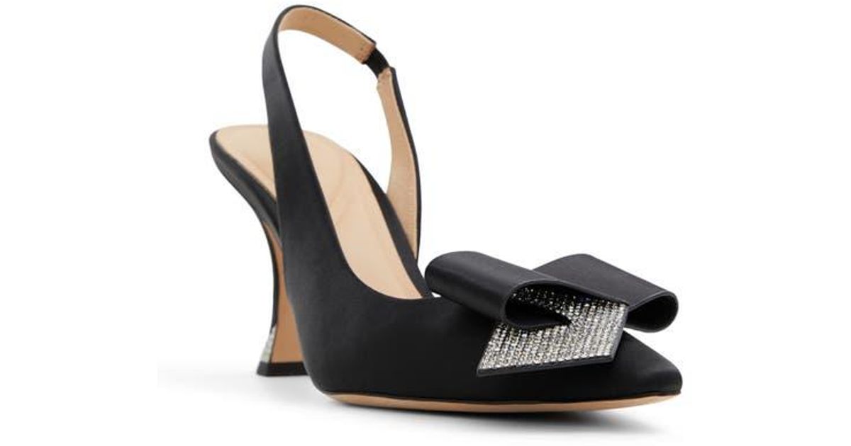 Ted Baker Ari Bow Slingback Sandal in Black | Lyst