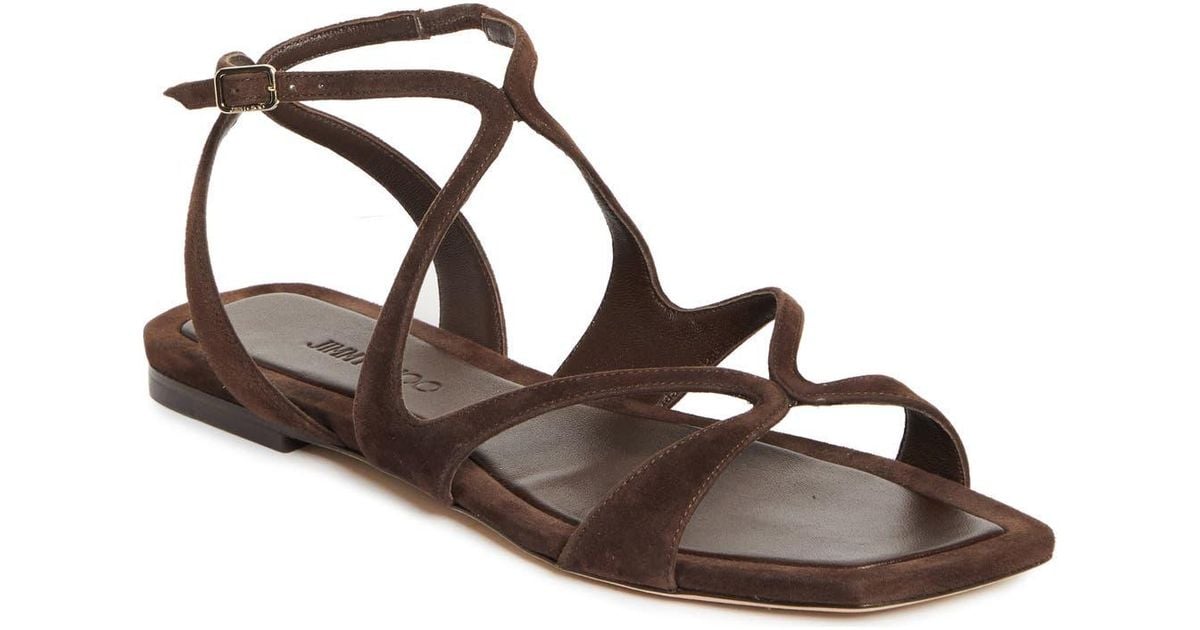 Jimmy Choo Ayla Sandal in Brown | Lyst
