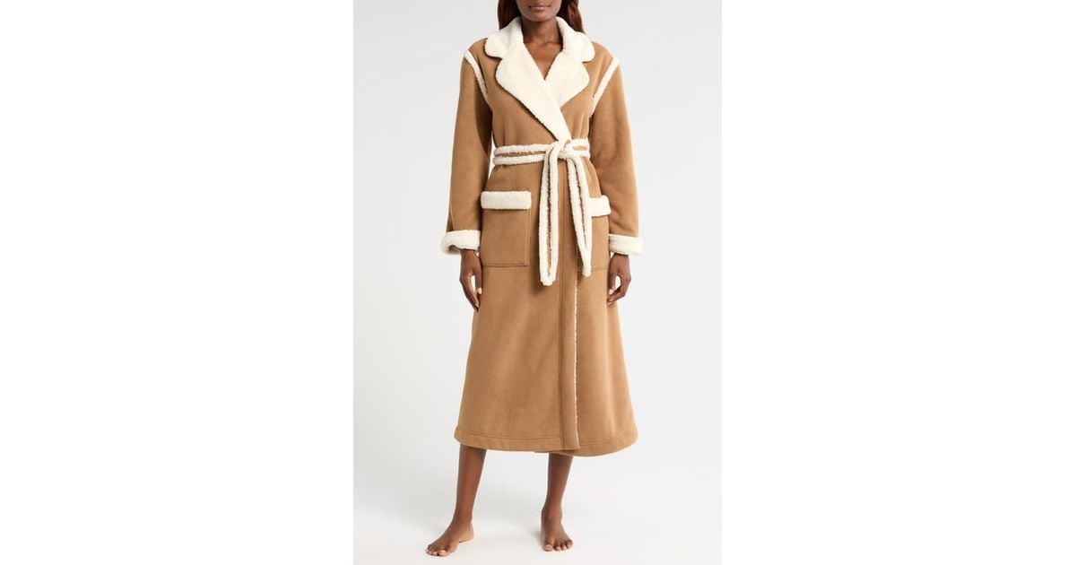 UGG Classic Faux Shearling Robe in Natural | Lyst