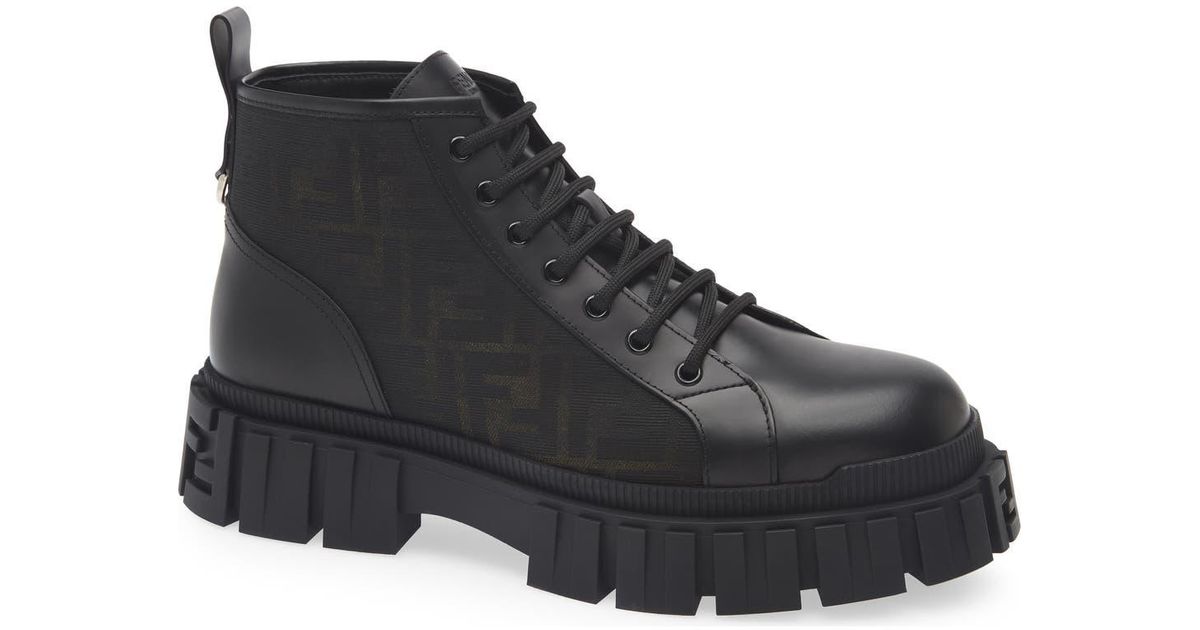 Fendi Force Biker Boot in Black for Men | Lyst
