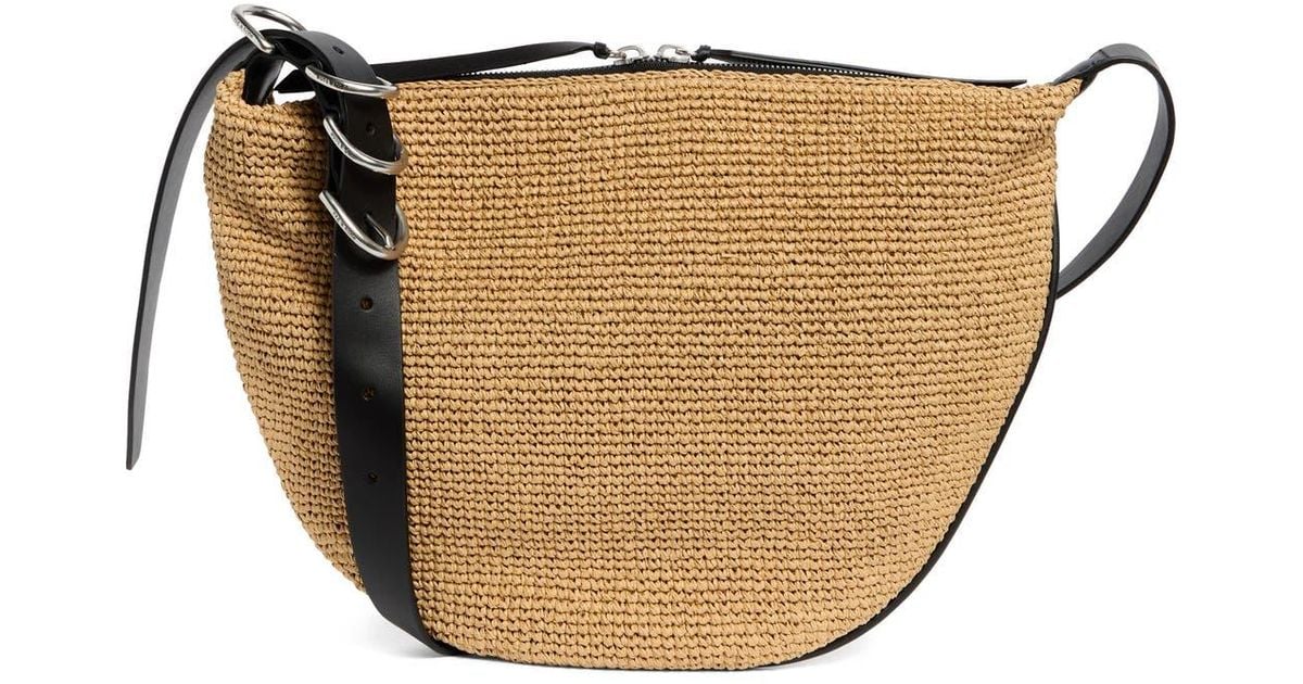 Rag & Bone Medium Mercer Woven Straw Hobo Bag in Natural | Lyst