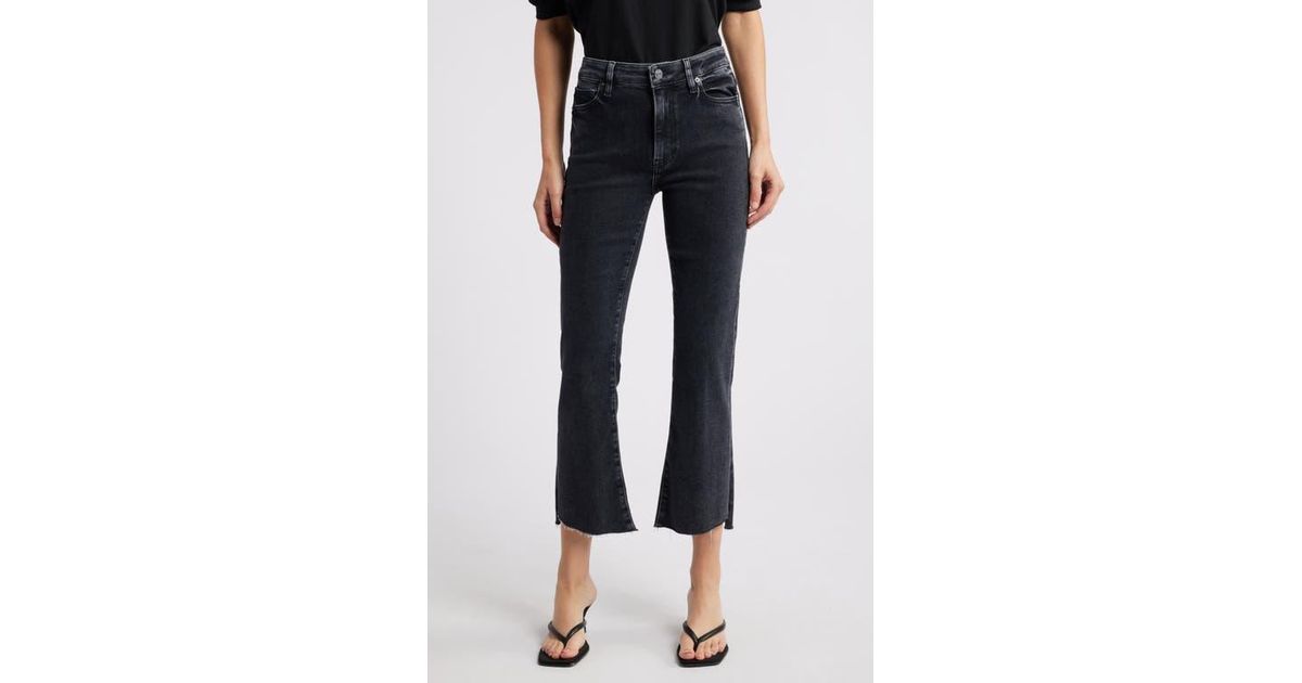 FRAME Le Crop Mini Boot Jeans in Blue | Lyst