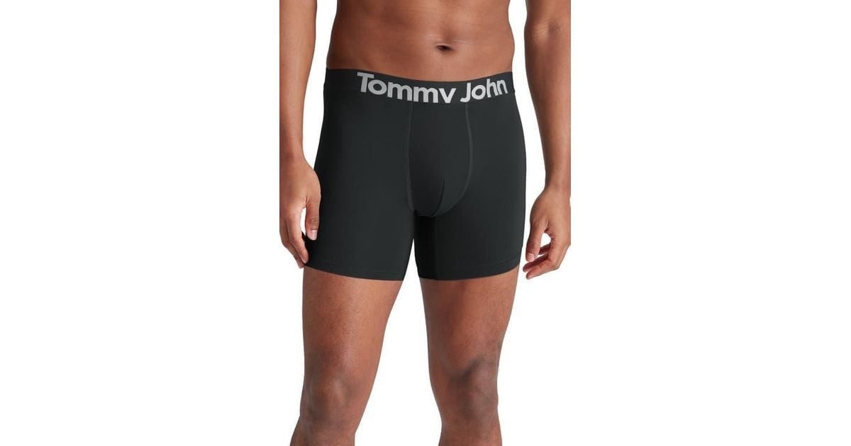 Tommy John 3-Pack 360 Sport Essentials 8-Inch Performance Boxer Briefs in Black for Men | Lyst