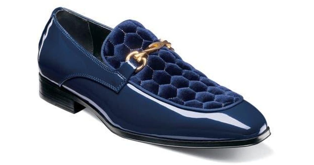 Stacy Adams Sprague Quilted Vamp Loafer in Blue for Men | Lyst