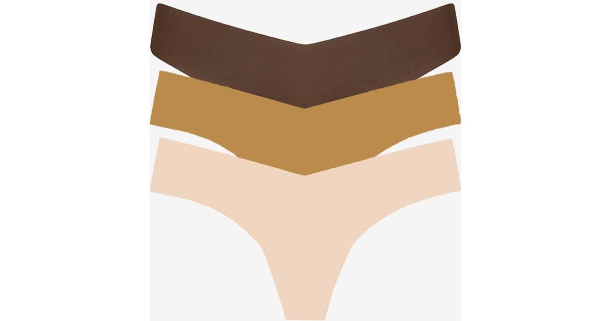 Commando Classic Solid Thong 3-Pack in Natural | Lyst