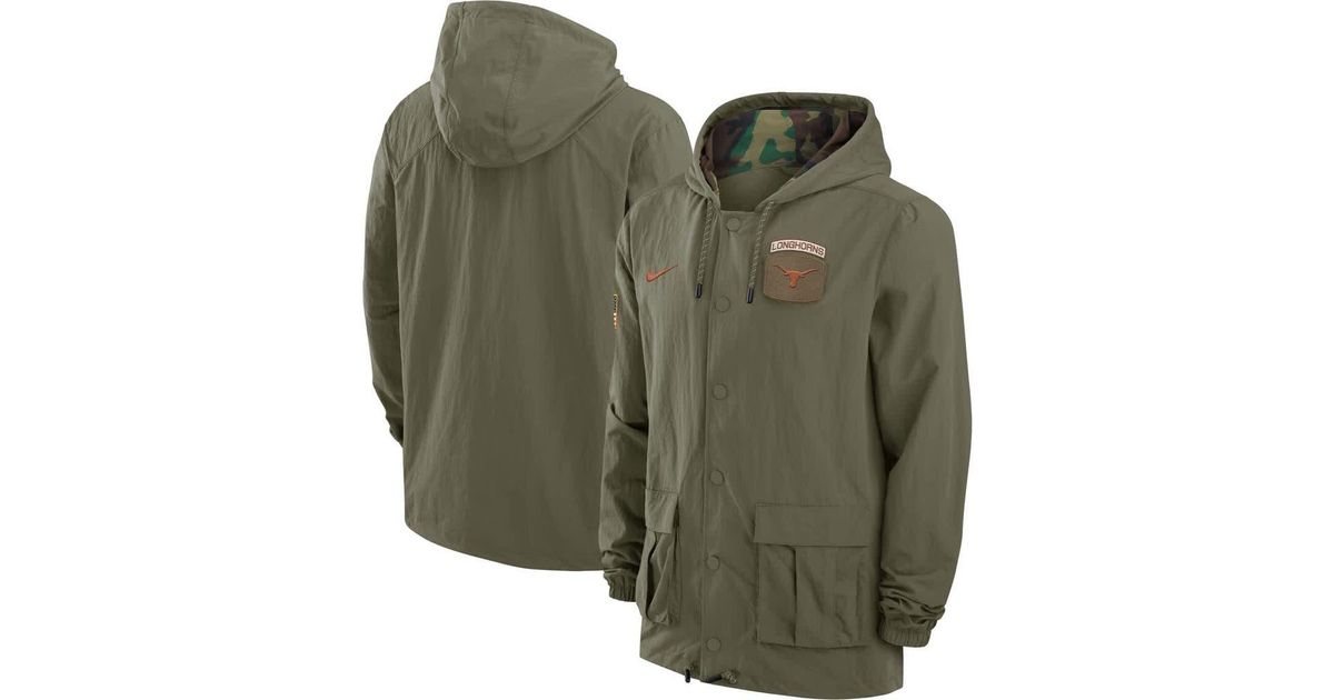 Nike Texas Longhorns 2024 Military Appreciation Full-Snap Hoodie ...