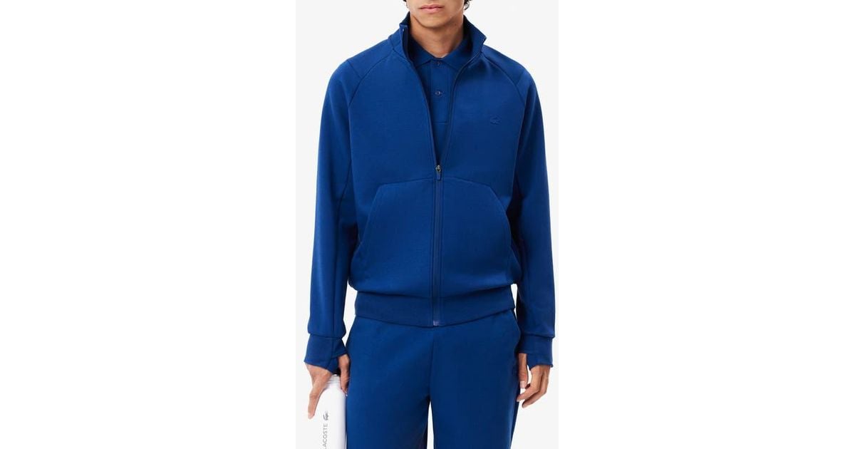 Lacoste Zip-Up Jacket in Blue for Men | Lyst