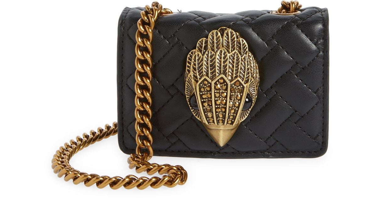 Kurt Geiger Micro Kensington Quilted Leather Crossbody Bag in Black | Lyst Kurt Geiger Micro Kensington Quilted Leather Crossbody Bag in Black | Lyst