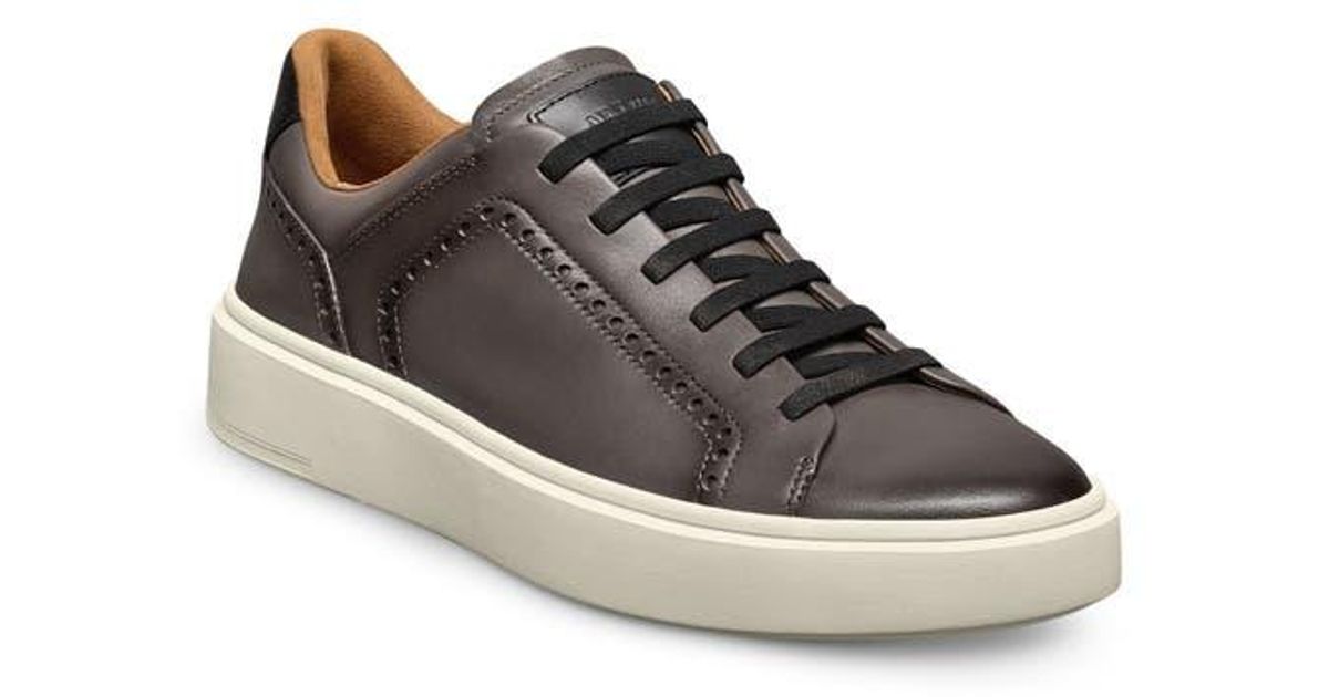 Allen Edmonds Oliver Brogue Slip-On Sneaker in Brown for Men | Lyst