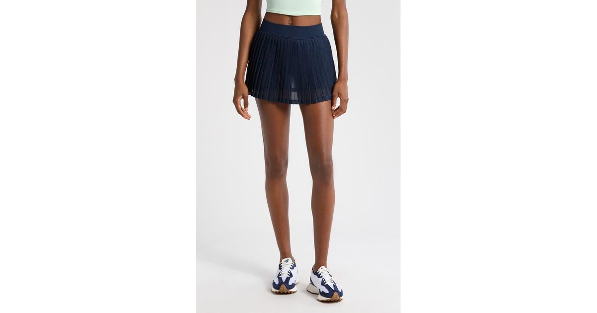 Free People Fp Movement Rally Pleated Miniskort in Blue | Lyst