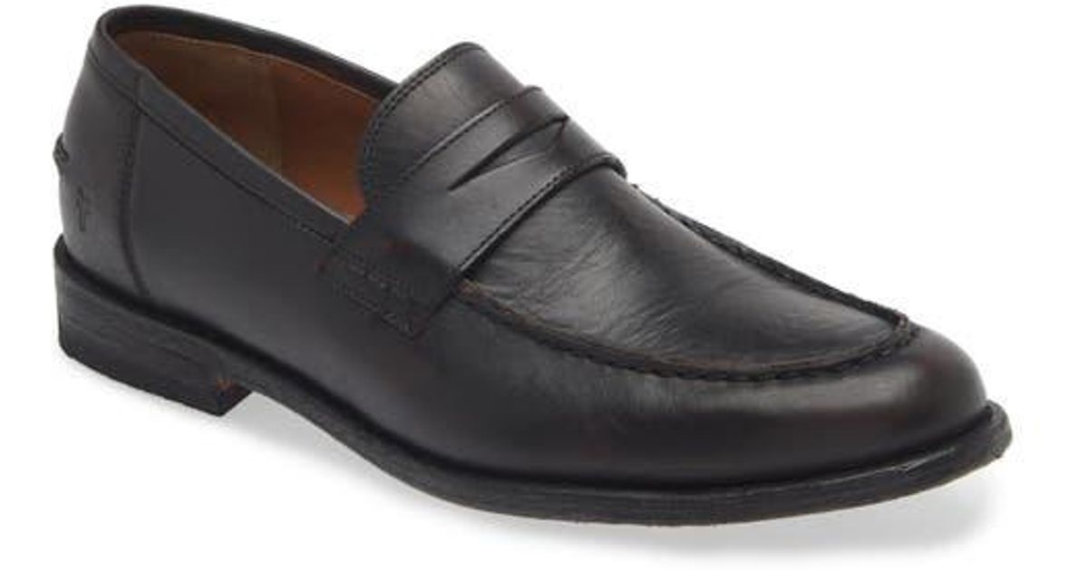 Frye Tyler Penny Loafer in Black for Men | Lyst