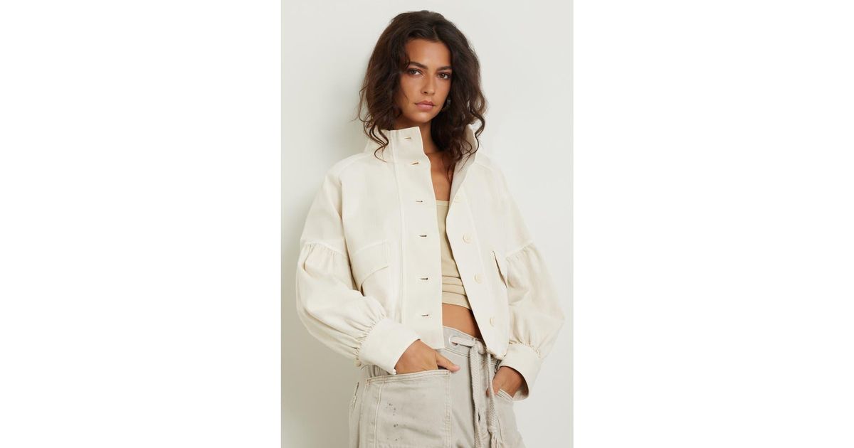 Treasure & Bond Blouson Twill Utility Jacket in Natural | Lyst