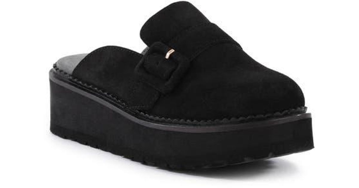 Seychelles Come Together Platform Wedge Loafer Mule in Black | Lyst