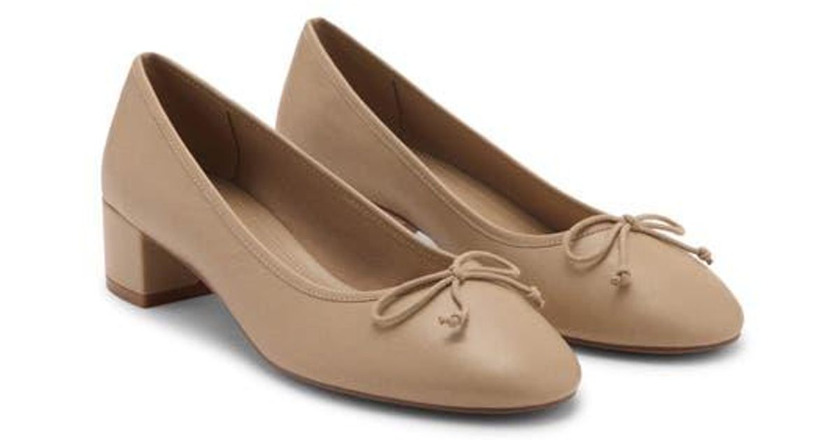 Mango Ballet Pump in Natural | Lyst