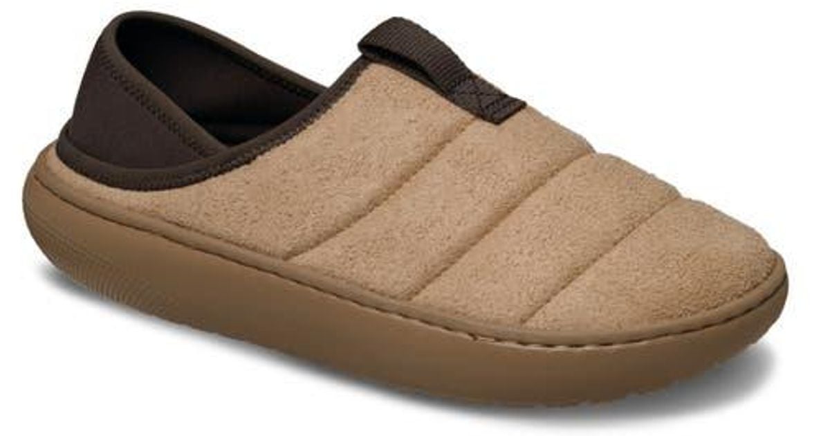 Crocs™ Classic Vegan Suede Quilted Slip On Shoe in Black for Men | Lyst
