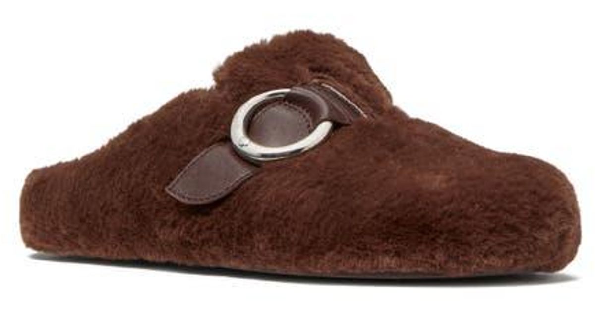 Kate Spade Halo Faux Fur Clog in Brown | Lyst