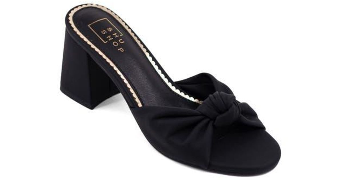 Shu Shop Emily Block Heel Sandal in Black | Lyst