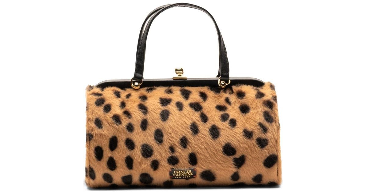 Frances Valentine Petit Michelle Cheetah Print Faux Fur Satchel in ...