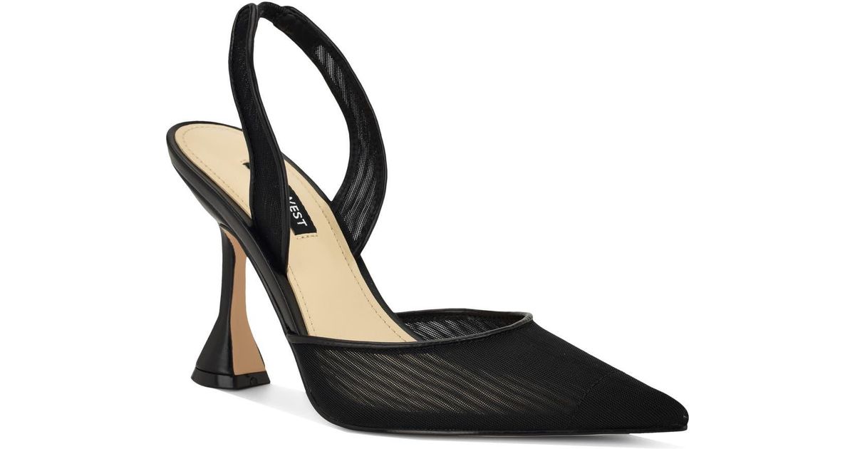 Nine West Kansy Slingback Pump in Black | Lyst