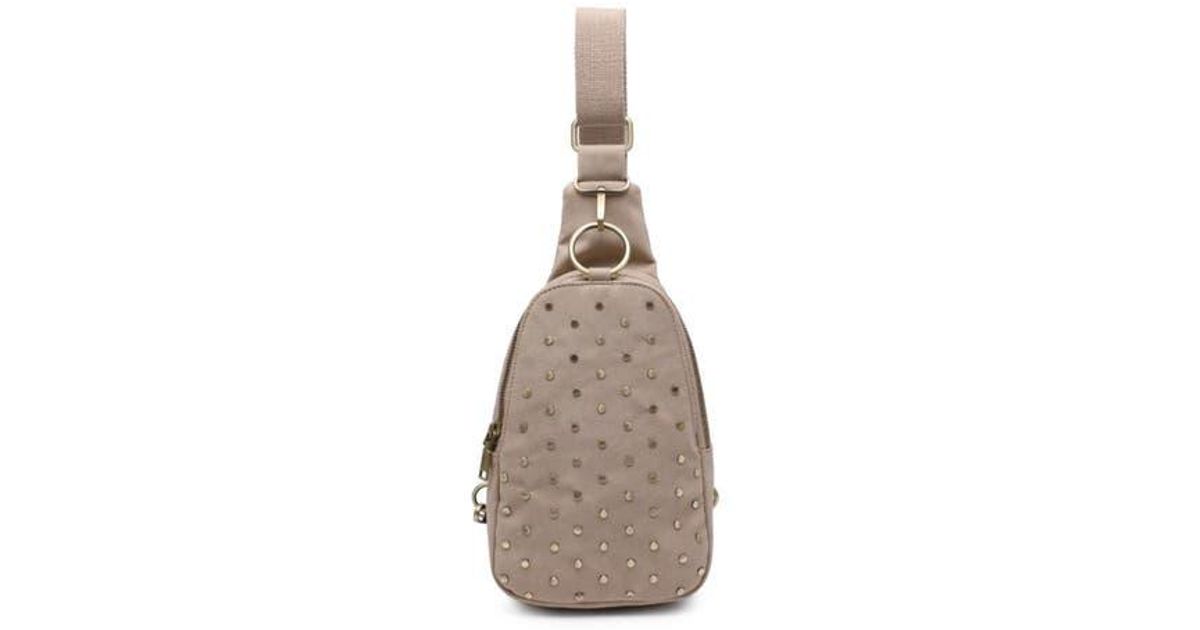 Moda Luxe Regina Studded Sling Backpack in White | Lyst