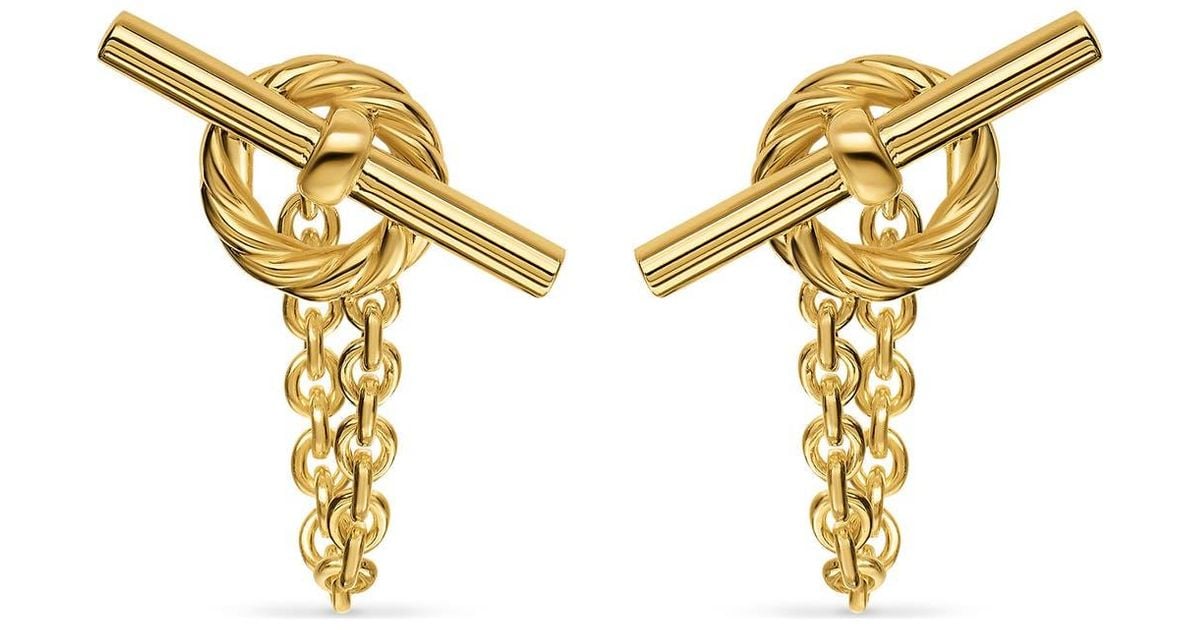 David Yurman Mercer Bold Toggle Stud Earrings in Metallic | Lyst