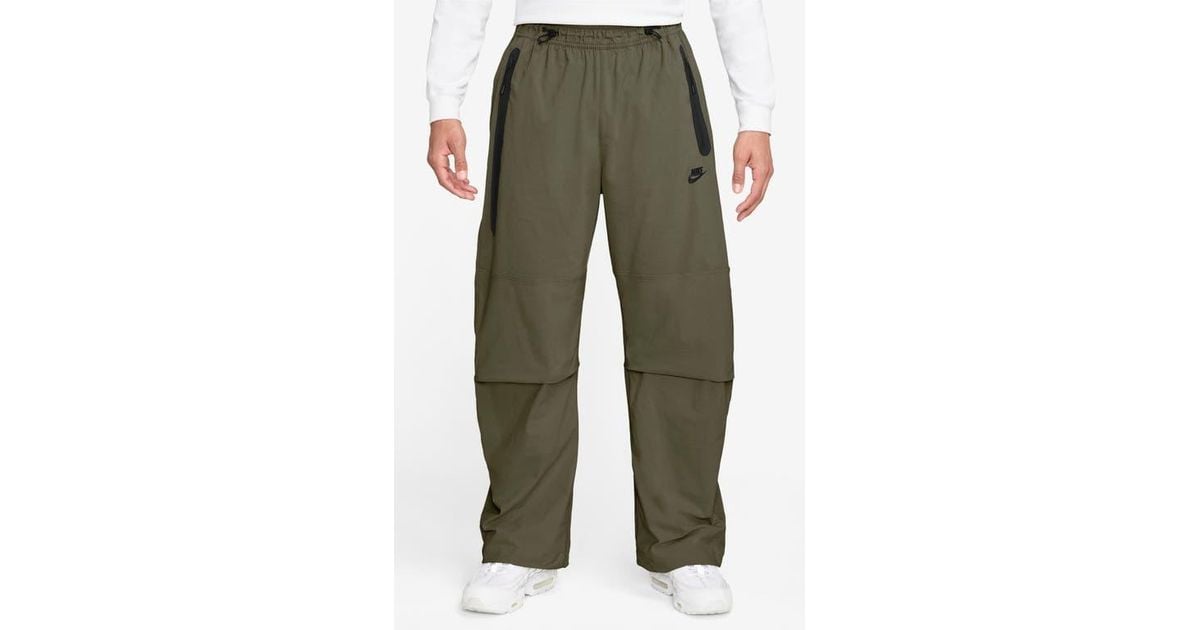 Nike Dri-Fit Tech Wide Leg Woven Pants in Green for Men | Lyst