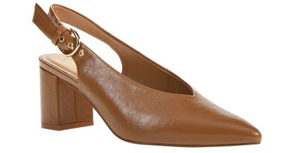 Chinese Laundry Menny Pointed Toe Slingback Pump in Brown | Lyst