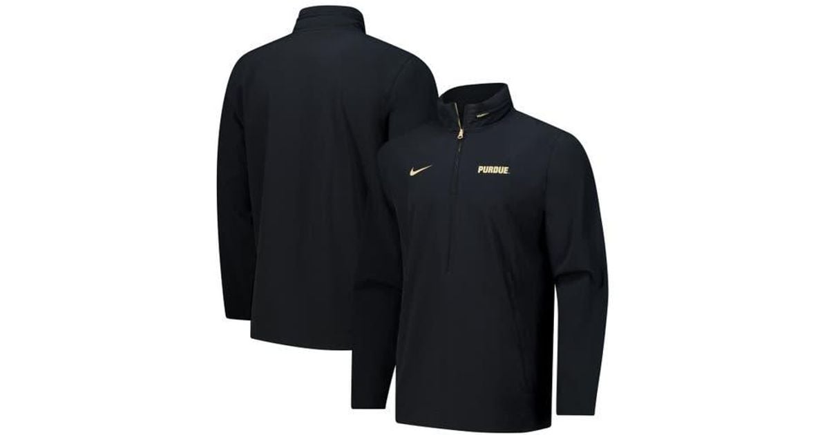 Nike Purdue Boilermakers 2024 Sideline Coach Quarter-Zip Hoodie Jacket ...