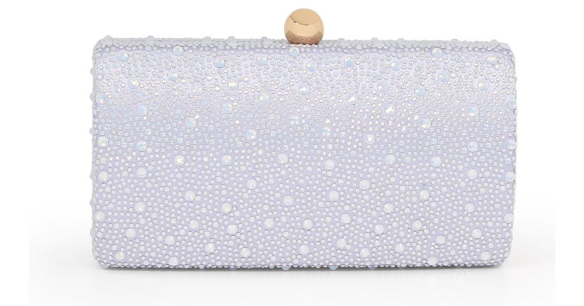 Badgley Mischka Heather Opal Crystal Minaudiere in White | Lyst