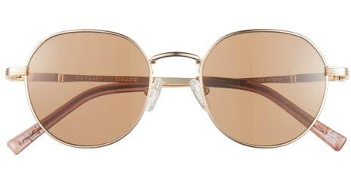 Le Specs Odyssey Round Sunglasses in Natural for Men | Lyst