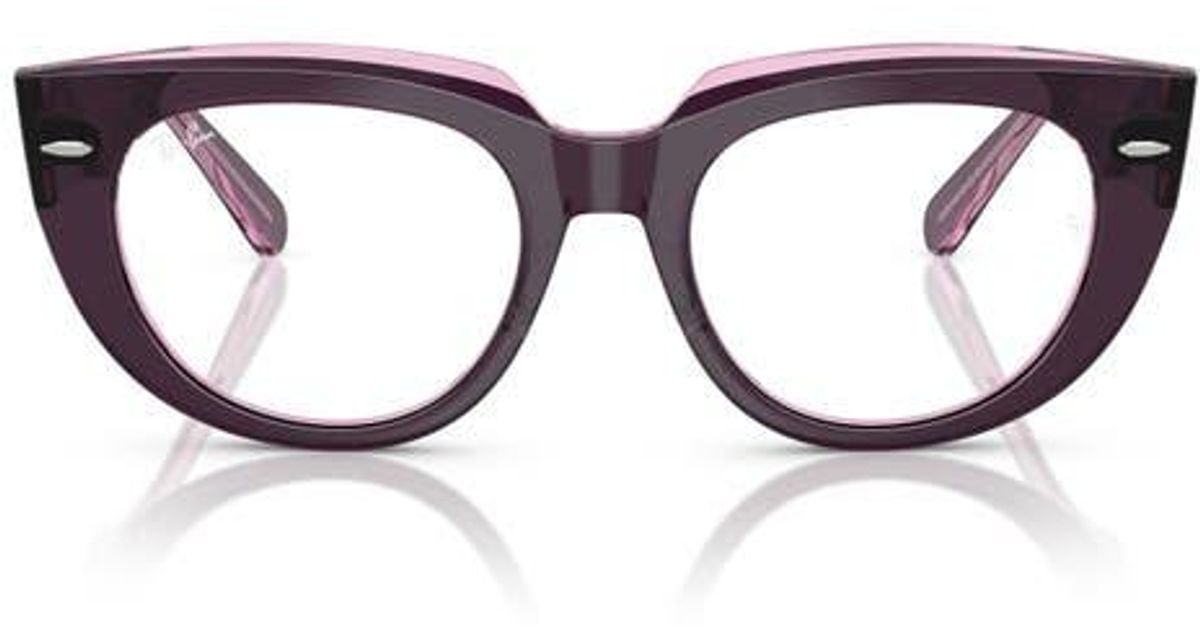 Ray-Ban Doreen 48Mm Small Square Optical Glasses in Purple | Lyst