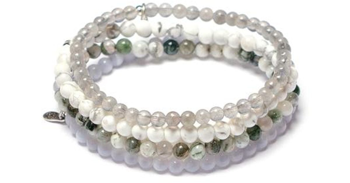 Tiny Rituals Serene & Stress Free Gemstone Bracelet Pack in Gray | Lyst