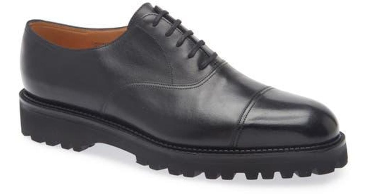 John Lobb City Ii Standard Cap Toe Oxford in Gray for Men | Lyst