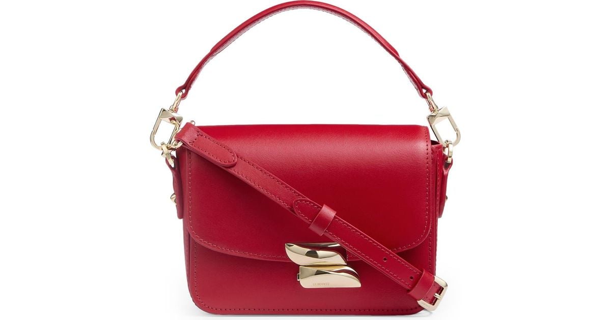 LK Bennett Frankie Core Leather Crossbody Bag in Red | Lyst
