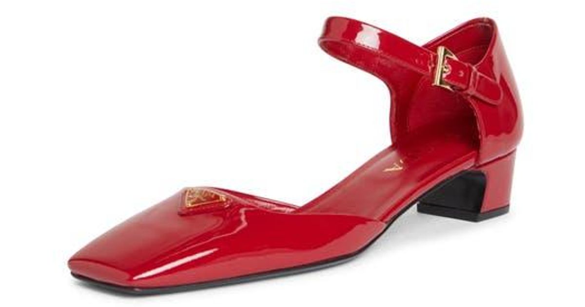 Prada Modellerie D'Orsay Pump in Red | Lyst